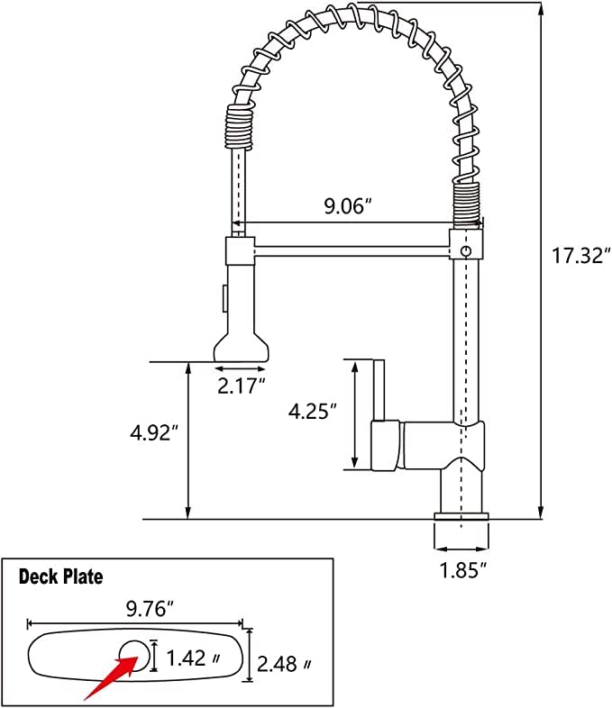 Ntipox Commercial Brushed Gold Kitchen Faucet with Pull Down Sprayer, High-Arc Single Handle Single Lever Spring Rv Kitchen Sink Faucet with Pull Out Sprayer, 3 Function Laundry Faucet, Matte Gold