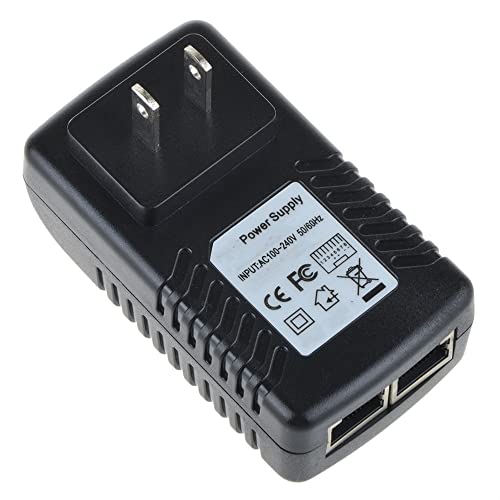 Digipartspower 48V AC/DC Adapter for Aastra Telecom 6730i A6730-0131-10-01 6730i NA 9143i IP VoIP Display Business SIP Phone with PoE Ethernet LAN Injector Power Over Ethernet (PoE) DC Power 48Vdc