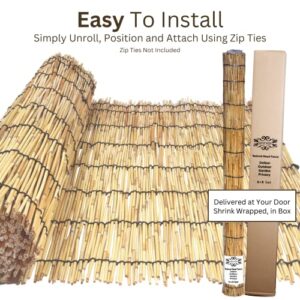 Sukkot Hadar- Kosher Reed Schach-Natural Reed Sukkha Mat, Highly Dense Whole Reed Peeled– Easy Assembly – 6x8-Feet