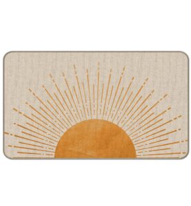 mixding boho sun sunrise sunset sunshine modern minimalist entrance door mat 17x30 inch doormats decor, bohemia home front door porch outdoor indoor decorations