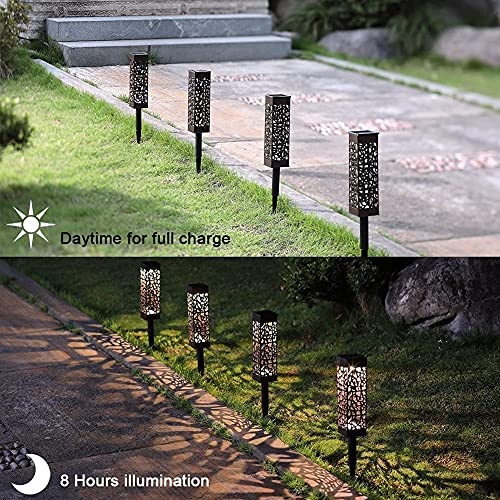 MAGGIFT Solar Pathway Lights 12 Pack, LED Garden Lights, Solar Path Lights Outdoor, Automatic Led Halloween Christmas Decorative Landscape Lighting for Patio, Yard and Garden