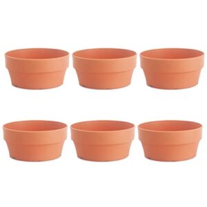 operitacx shallow flower pot 6pcs plastic pots for plants imitation terracotta plant pot 12.5cm cactus flower pots succulent planter for diy flower basin