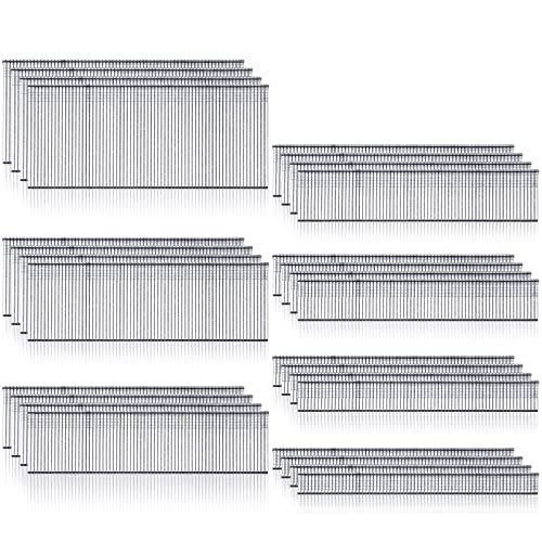 2800 Pieces Brad Nails Nail Gun Nails Finishing Nails Small Nails 18 Gauge Brad Nails for Molding Cabinetry Building Assembly, 2/5 Inch, 5/8 Inch, 3/4 Inch, 1 Inch, 1-1/4 Inch, 1-1/2 Inch, 2 Inch