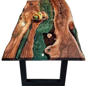 Epoxy Live Edge Wooden Table, Epoxy Resin River Table, Natural Wood, Dining Table, Natural Epoxy Table, Resin Table