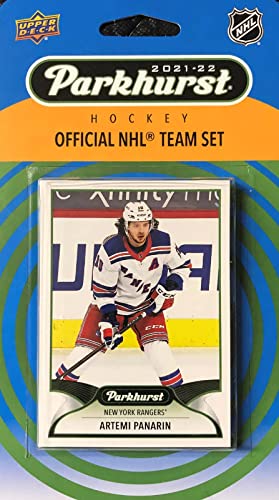 New York Rangers 2021 2022 Upper Deck Factory Sealed 10 Card Team Set Featuring Alexis Lafreniere, Kaapo Kakko and Mika Zibanejad Plus