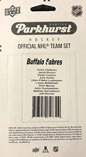 Buffalo Sabres 2021 2022 Upper Deck Factory Sealed 10 Card Team Set with FIVE ROOKIE Cards Plus