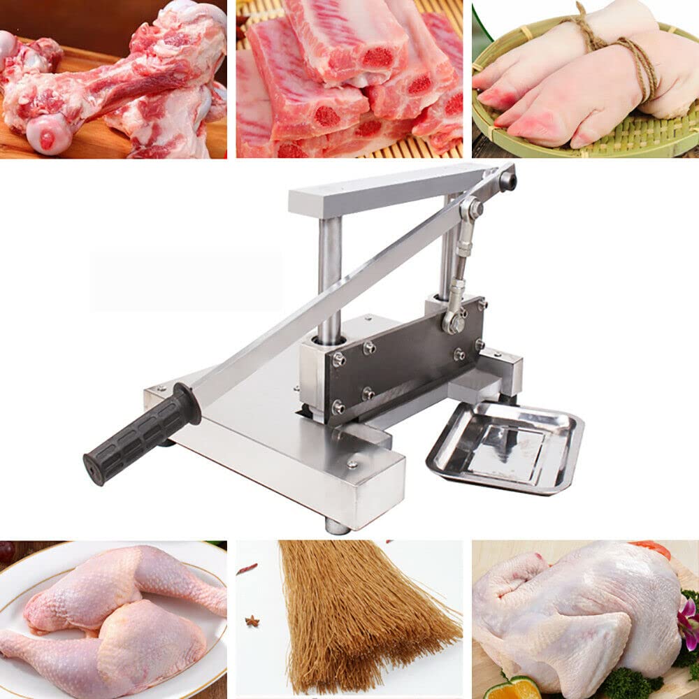 Commercial Stainless Steel Countertop Manual Type Meat Cutting Machine Frozen Meat Bone Sawing Machine 190MM