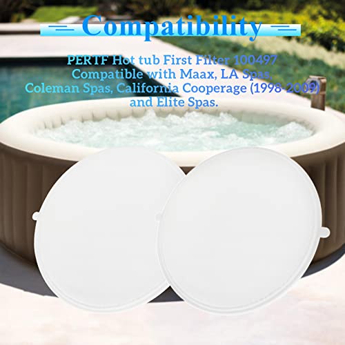 PERTF Hot Tubs Classic First Spa Filter 100497 Compatible with Maax,Coleman,Kleara Spa 2 Pack