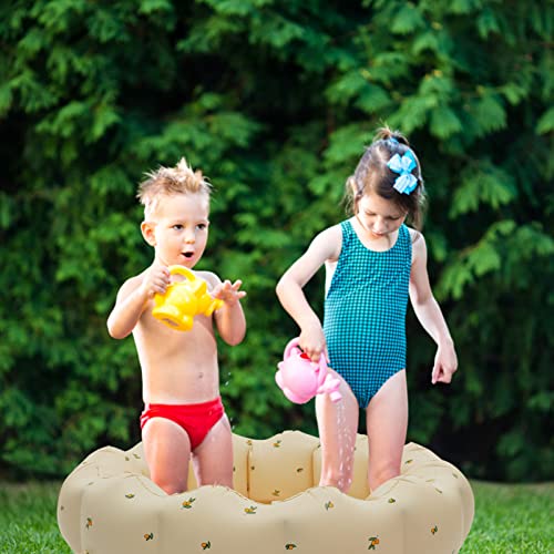 BESPORTBLE Inflatable Swimming Pools Flower Shaped Kiddie Pool Baby Bathtub Basin Summer Beach Party Decorations For Kids Toddler White