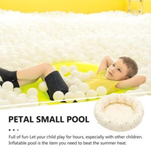 BESPORTBLE Inflatable Swimming Pools Flower Shaped Kiddie Pool Baby Bathtub Basin Summer Beach Party Decorations For Kids Toddler White