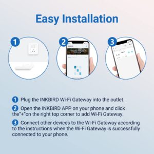 INKBIRD Wireless Pool Thermometer and WiFi Gateway Combo, with IBS-P01R Floating Thermometer for Swimming Pool, IBS-M1 WiFi Gateway Supports Wireless Thermometer Connection with Export Data