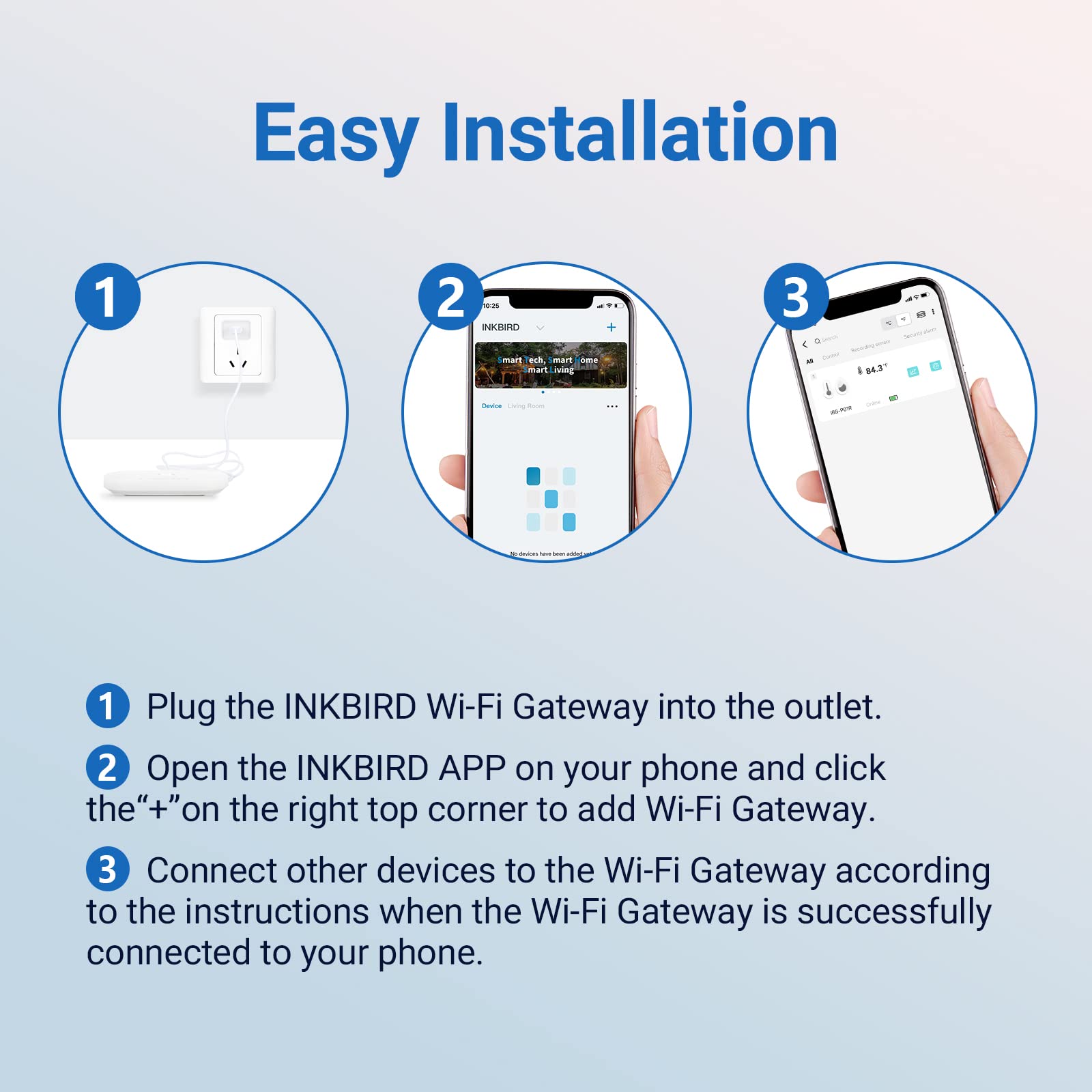 INKBIRD Wireless Pool Thermometer and WiFi Gateway Combo, with IBS-P01R Floating Thermometer for Swimming Pool, IBS-M1 WiFi Gateway Supports Wireless Thermometer Connection with Export Data