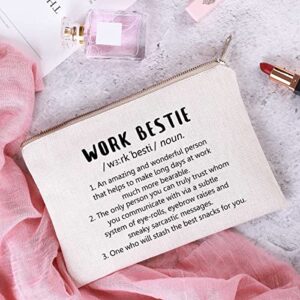 Work Bestie Gift, Funny Coworker Gift, Work Bestie Definition, Work Best Friend, Work Friend Makeup Bag, Work Friend Gift, Work Bestie Birthday Gift