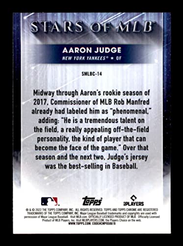 2022 Topps Chrome Stars of MLB #SMLBC-14 Aaron Judge New York Yankees Baseball NM-MT