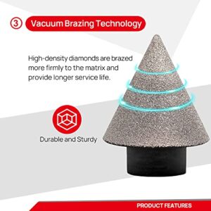 DT-DIATOOL Diamond Beveling Chamfer Bits - Diamond Countersink Drill Bit 1-3/8 Inch x 5/8"-11 Thread for Enlarging Trimming Shaping Existing Holes of Granite Marble Porcelain Tiles,Size 35mm