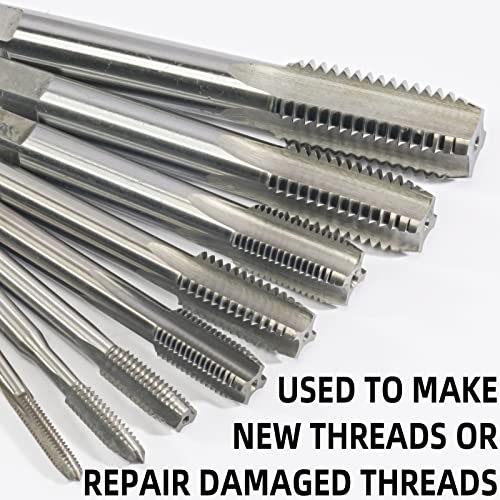 Aceteel 5PCS No 6-32 UNC HSS Machine Tap, 6 x 32 UNC Right Hand Thread Tap