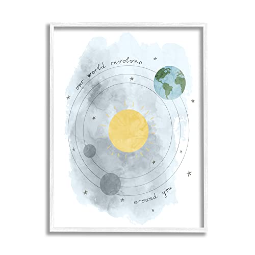 World Revolves Around You Solar System Planetary Illustration,Design by Daphne Polselli