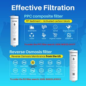 ICEPURE Reverse Osmosis System Under Sink, 600 GPD, 1.5:1 Pure to Drain, TDS Reduction, Smart Faucet, Real Time TDS Reading, NSF/ANSI Standards, USA Tech, Tankless RO Water Filtration