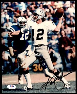 ken stabler 8 x 10 photo signed auto psa/dna coa hof