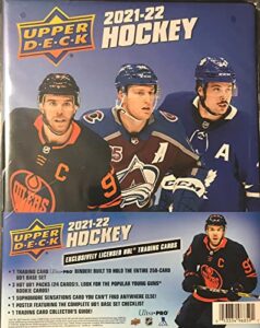 2021 2022 upper deck hockey series one starter kit album and pages with an exclusive sophomore sensations card