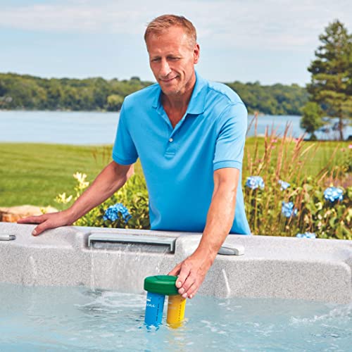 FROG Serene Floating Complete Sanitizing System + 2 FROG Maintain Non-Chlorine Shock Treatments for Hot Tubs, Quick and Easy Self-Regulating Hot Tub Sanitizer with Bromine and FROG Sanitizing Minerals