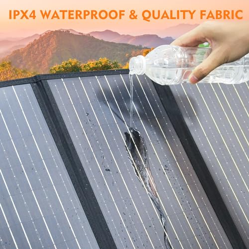 60W Foldable Solar Panel with 18V DC Outlet, for Solar Generator, Portable Solar Panel for Outdoor Camping, RV Travel, Power Station