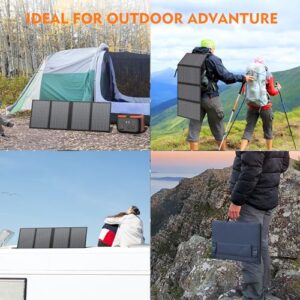 60W Foldable Solar Panel with 18V DC Outlet, for Solar Generator, Portable Solar Panel for Outdoor Camping, RV Travel, Power Station