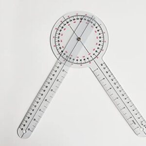 Goniometer Set 3 Pieces 12", 8", 6" Body Measuring Tape - Physical Therapy, Occupational Therapy, Fitness, Medical Protractor Angle Ruler Measuring Tool