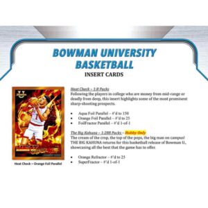 2021-22 Bowman University Basketball Hobby Box (24 Packs/4 Cards: 2 Autos, 5 Ref)