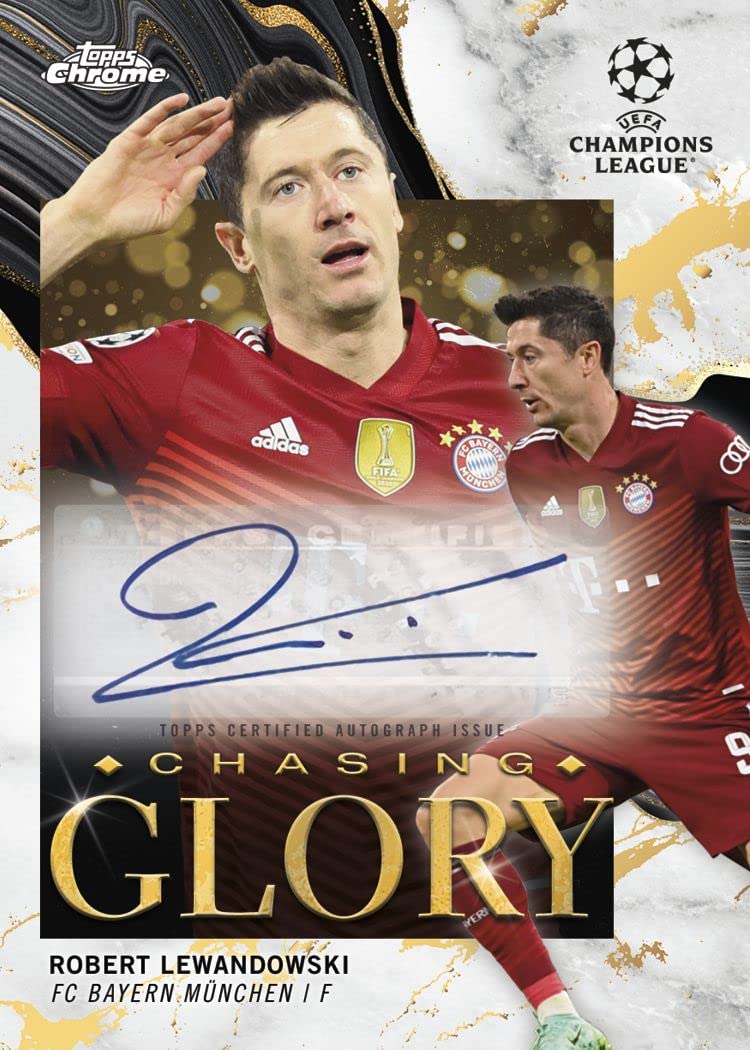 2021-22 Topps UEFA Champions League Chrome Soccer Hobby Box (18 Packs/4 Cards: 1 Auto)