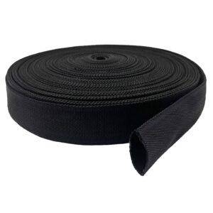 nylon protective hose sleeve sheath cable cover welding tig torch hydraulic hose, 1" id, 25 feet length, black