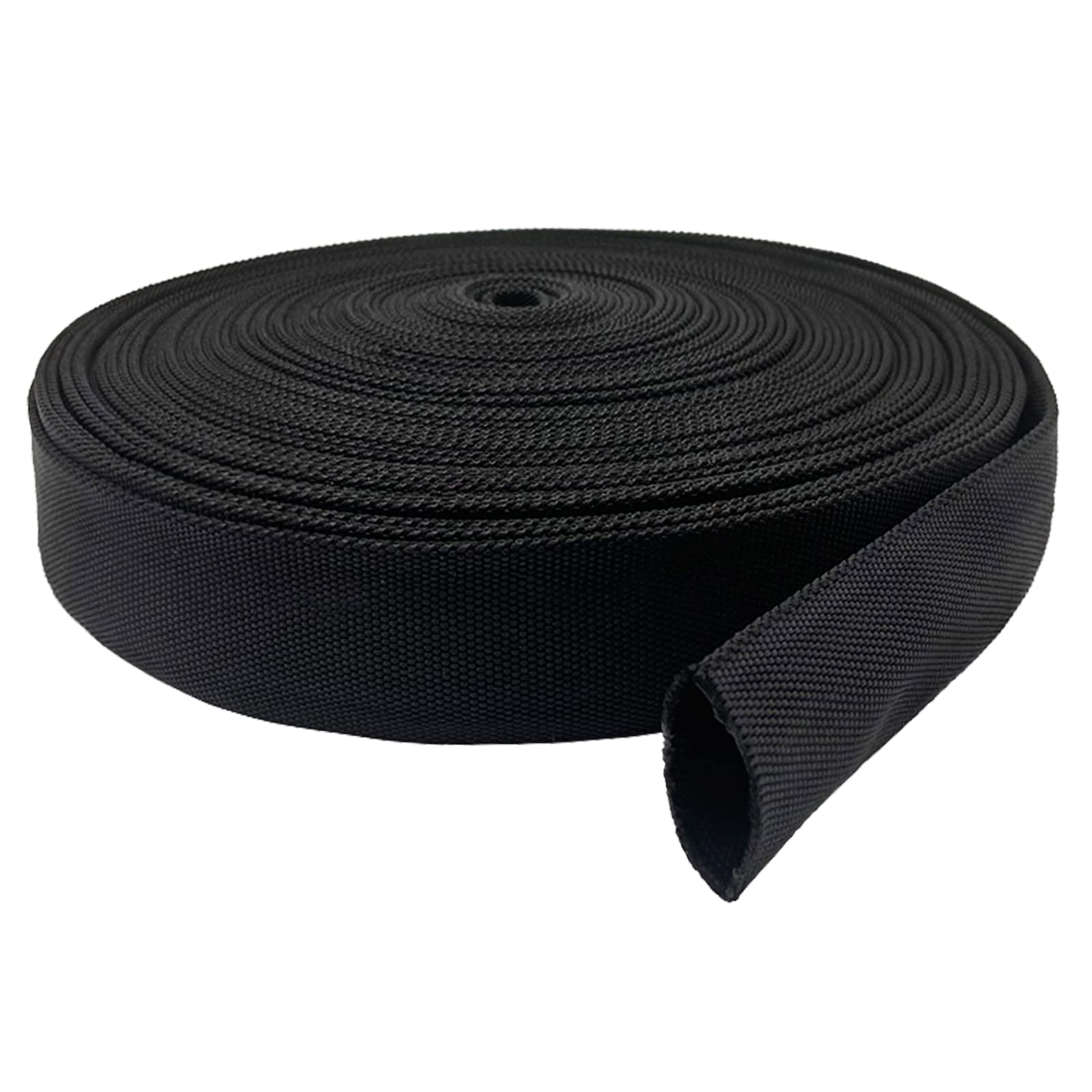 Nylon Protective Hose Sleeve Sheath Cable Cover Welding Tig Torch Hydraulic Hose, 1" ID, 25 Feet Length, Black