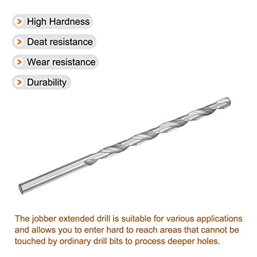 uxcell 11mm Twist Drill Bits, High-Speed Steel Straight Shank Extra Long Drill Bit 250mm Length for Wood Plastic Aluminum