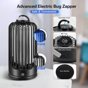 Bug Zapper 2000V High Powered UV Light Electric Mosquito Zapper Waterproof Mosquito Killer Lamp Light-Emitting Flying Insect Control Lamp for Home, Patio, Backyard, Camping