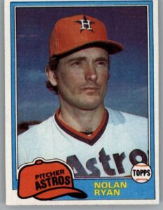 1981 topps (nm) #240 nolan ryan houston astros mlb baseball trading card