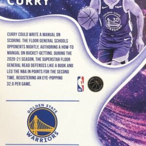 Stephen Curry 2021 2022 Donruss Complete Players Basketball Series Mint Insert Card #7 Picturing Him in His White and Blue Golden State Warriors Jerseys