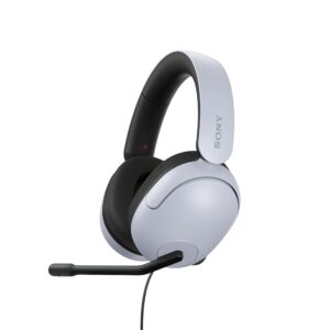 sony-inzone h3 wired gaming headset, over-ear headphones with 360 spatial sound, mdr-g300,white