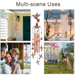 Wind Chimes Outdoor Clearance, Ukulork Aluminum Tube Windchime with S Hook,Patio Garden Decor, Housewarming Gift. (Hummingbird)