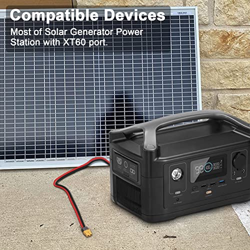 iGreely SAE to XT60 Connector Cable Solar Panel Adapter for Portable Power Station Solar Generator Charger 12AWG 6Ft 1.8M