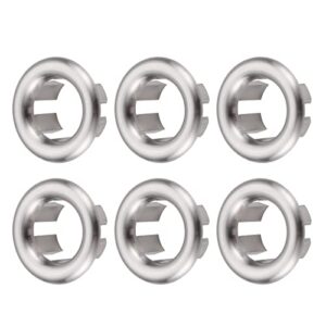 arcora 6 pack sink overflow ring brushed nickel bathroom kitchen sink basin trim overflow cover hole insert cap