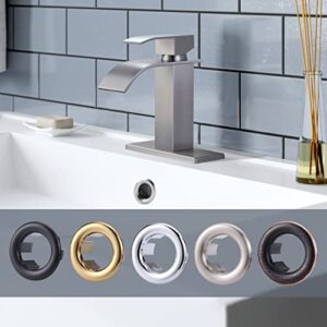 ARCORA 6 Pack Sink Overflow Ring Brushed Nickel Bathroom Kitchen Sink Basin Trim Overflow Cover Hole Insert Cap