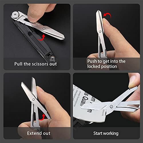 NexTool Knight Multi Tool Pocket Knife, Multitool Knife with Huge Scissors, Glass Breaker, Can/Bottle Opener, Floding Camping Knife with Safety Locking for Camping/Emergencies/EDC, Cool Gifts for Men