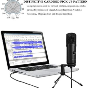 Z ZAFFIRO USB Microphone, Adjustable Microphone, Condenser Microphone for Computer Recording Vocals, Dubbing, Streaming Broadcast and YouTube Video, Conference Microphone