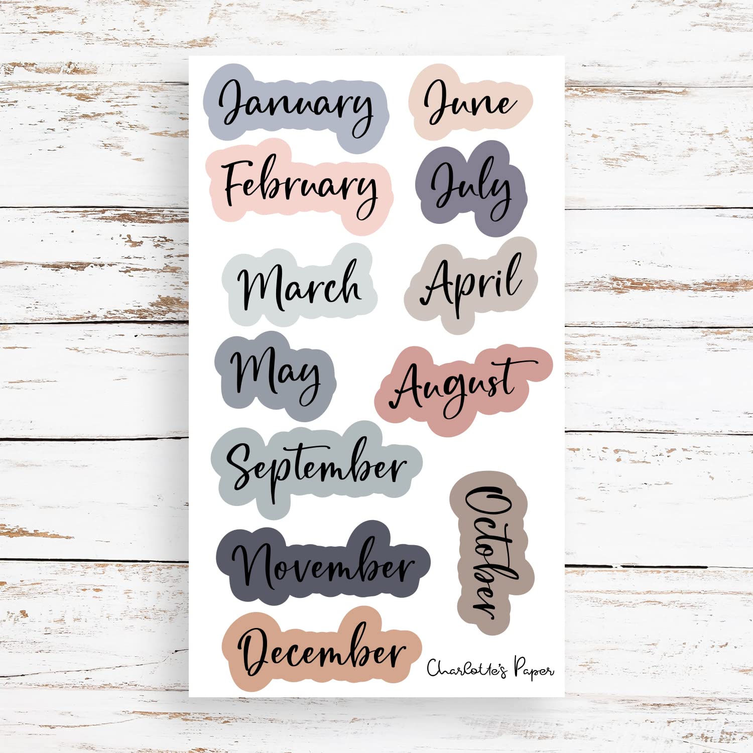 Date Dots 12 Months, Small Number Stickers, Months Stickers for Planners, Journal stickers for planning, Dreamy Boho Multicolor (Black Font)