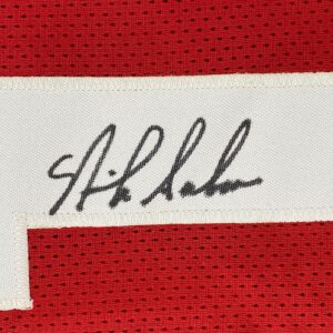 Autographed/Signed Nick Saban Alabama Red College Football Jersey PSA/DNA COA