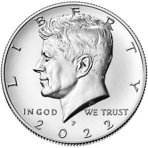 2022 p bu kennedy half dollar choice uncirculated us mint