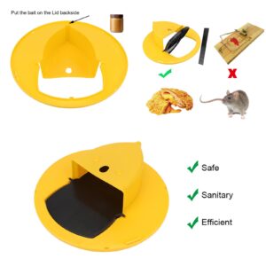 Mouse Trap Bucket - Flip N Slide Bucket Lid Mouse Trap, 5 Gallon Rat Trap Bucket Lid, Detachable Smart Plastic Mouse Rat Trap, Reusable Humane Mousetrap for Indoor Outdoor (1 PCS)