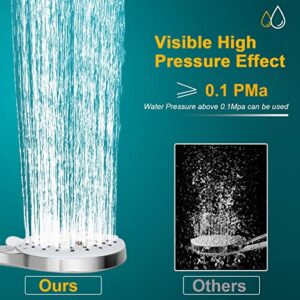 Handheld Shower Head with 79" Hose, High Pressure Power Jet Mode Self Cleaning and Nozzle Color Change Reminder 7 Spray Settings OneTouch Switch and Removable Black RV Showerhead