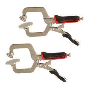 Monster & Master 6" C-clamp Face Clamp Locking Plier with Larger Flat Swivel Pads, 2-Piece