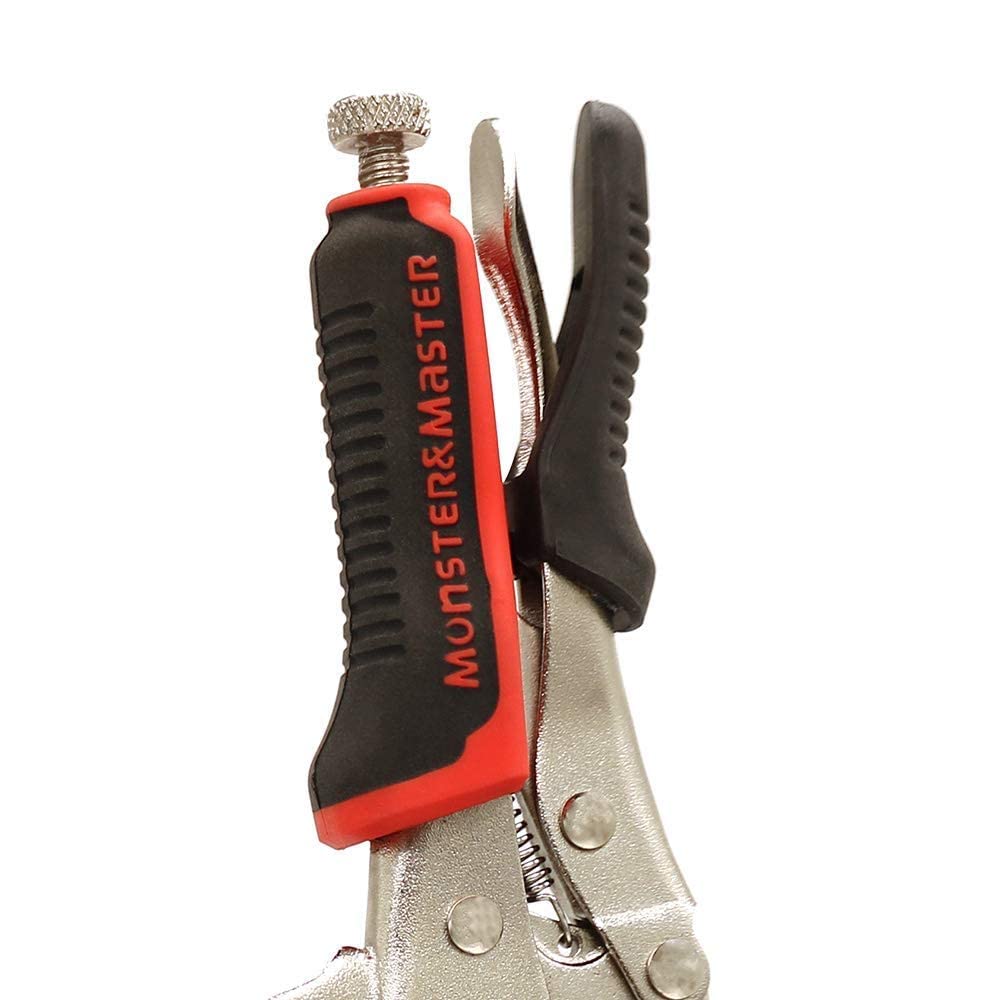 Monster & Master 6" C-clamp Face Clamp Locking Plier with Larger Flat Swivel Pads, 2-Piece